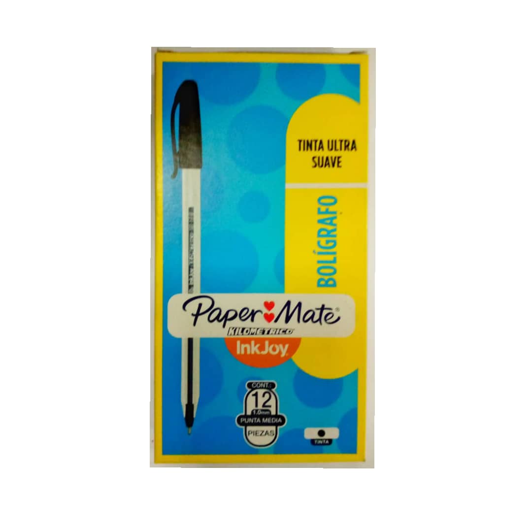 Bolígrafo Kilométrico Paper Mate InkJoy Tinta Suave Caja x12 ...